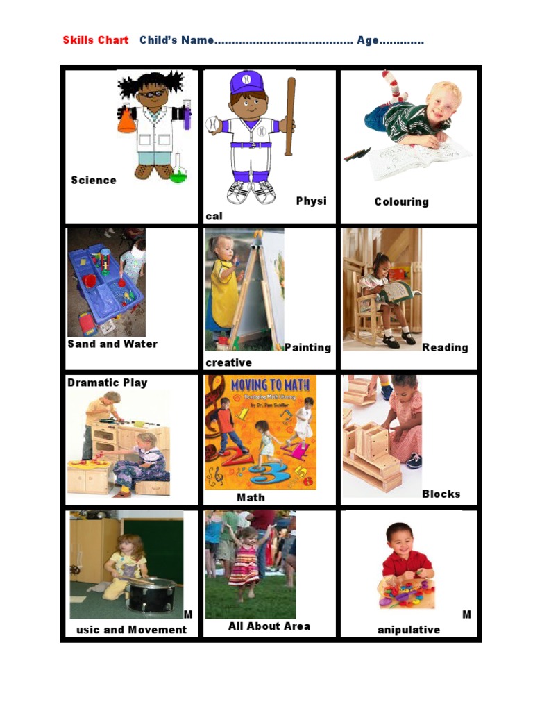 Child Skills Development Chart | PDF | Sports & Recreation | Games ...