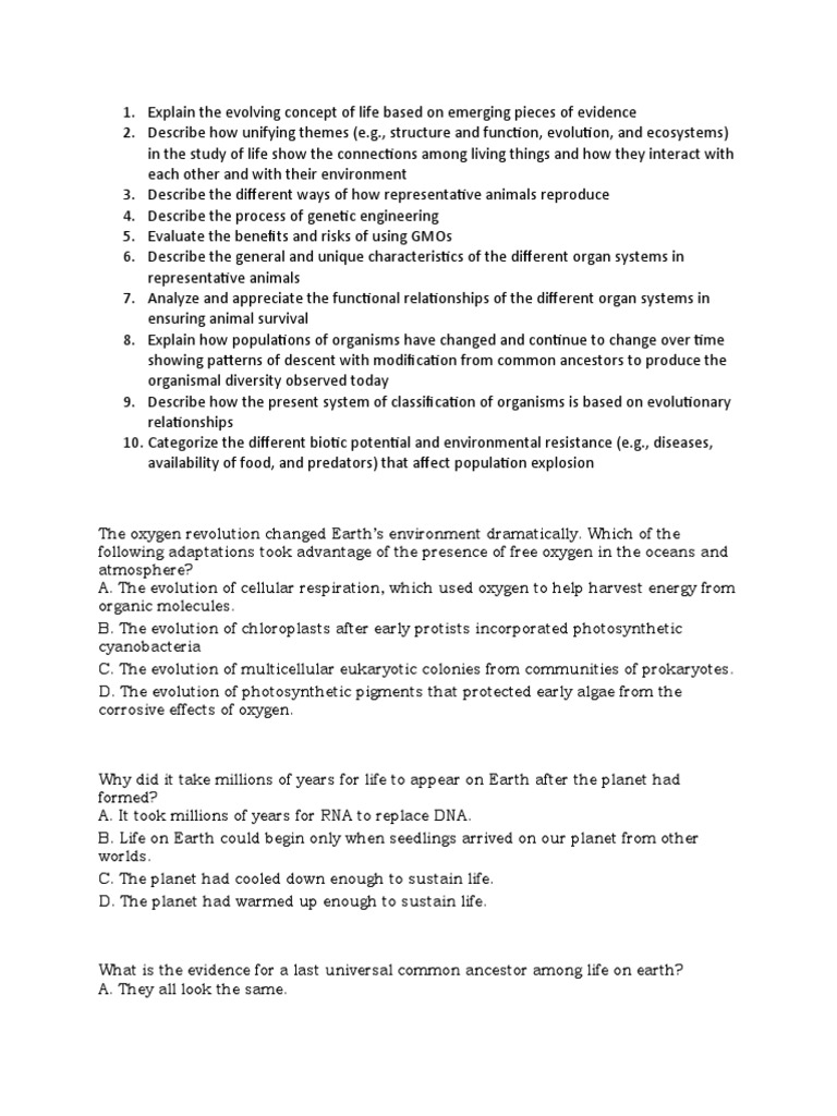 Evolving Concepts of Life and Evidence | PDF | Life | Evolution