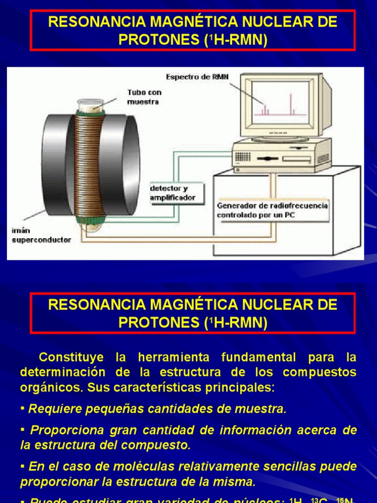 Espectroscopia RMN | PDF | Resonancia magnética nuclear | Protón