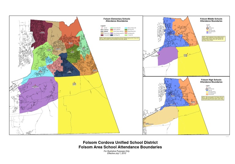 Mapa Del Campus De La Escuela Secundaria Folsom Hacerse Desde La