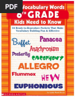 Iready Vocabulary List | PDF