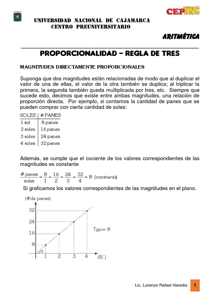 Semana 3 - Proporcionalidad y Regla de Tres | PDF | Matemática Elemental | Cantidades fisicas