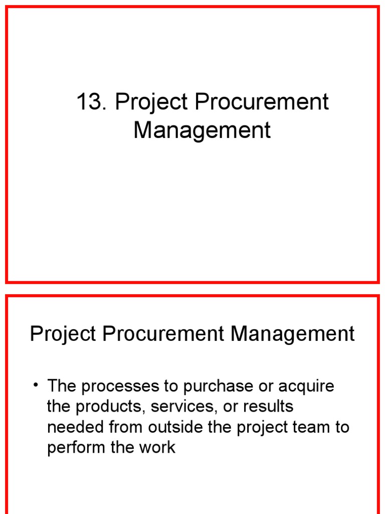 Procurement Management | PDF | Procurement | Request For Proposal