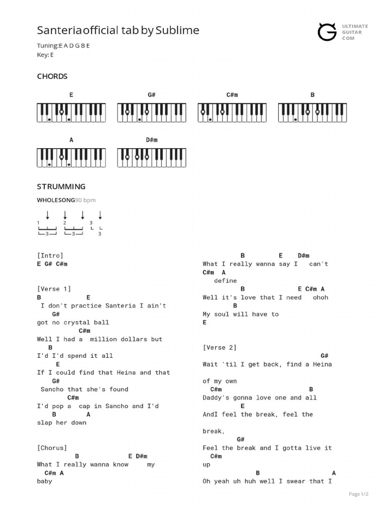 Santeria Official Tab | PDF