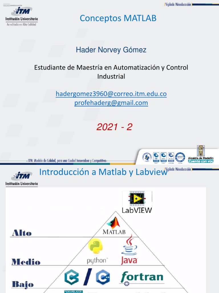 Manejo de Matlab | PDF | Matlab | Lenguaje de programación