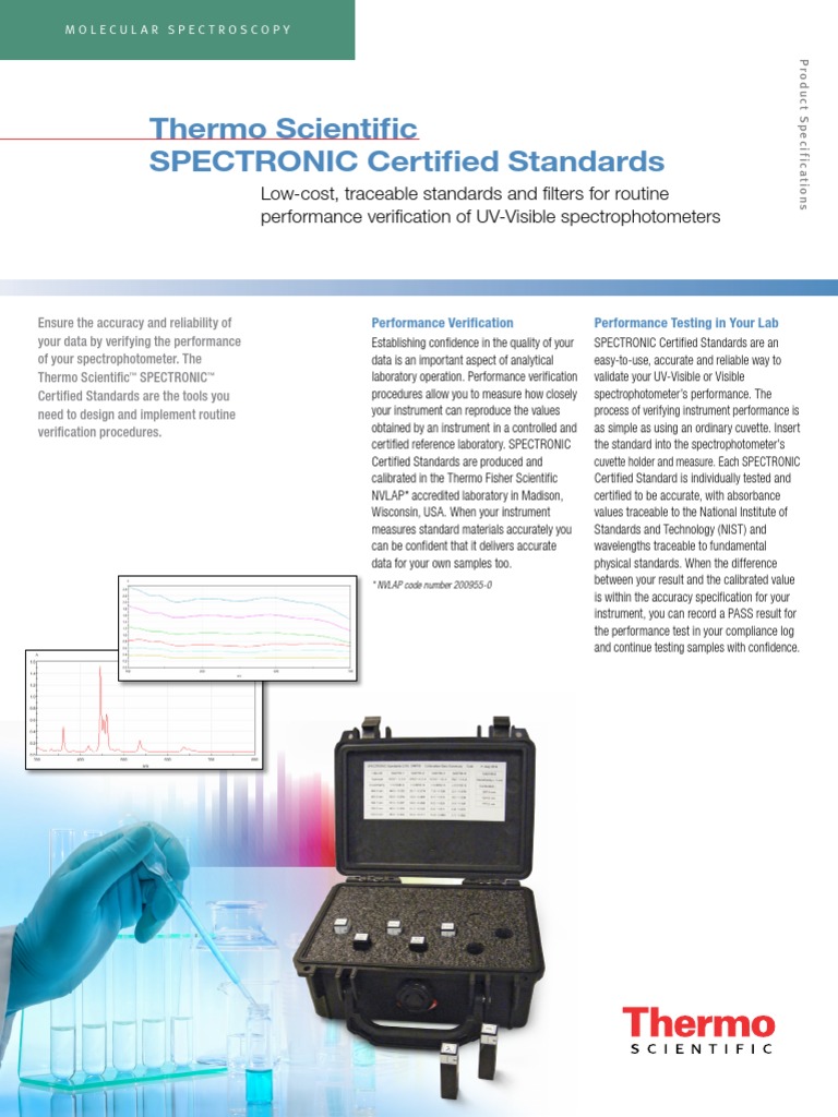 PS50452 Spectronic Standards | PDF | Absorbance | Spectrophotometry