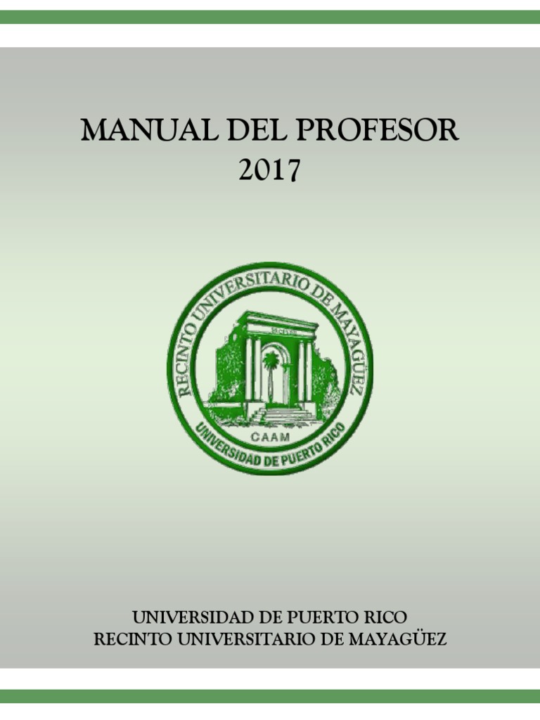 Manual Del Profesor 2017 (Final) | PDF | Puerto Rico