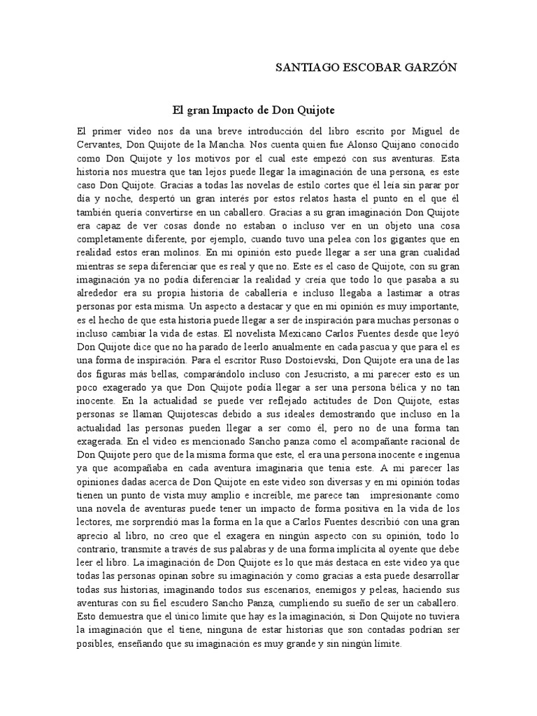 Critica Literaria Don Quijote | Descargar gratis PDF | Don Quijote ...