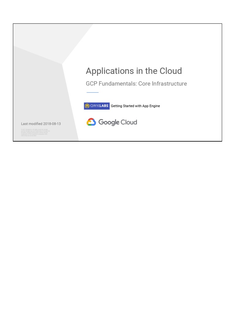 GCP Fund Module 6 Applications in The Cloud | PDF | Web Application ...