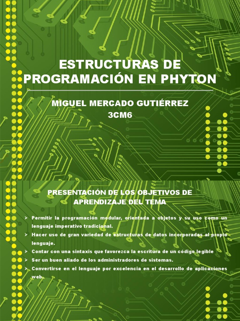 Estructuras de Programación en Python | PDF | Python (lenguaje de programación) | Lenguaje de ...