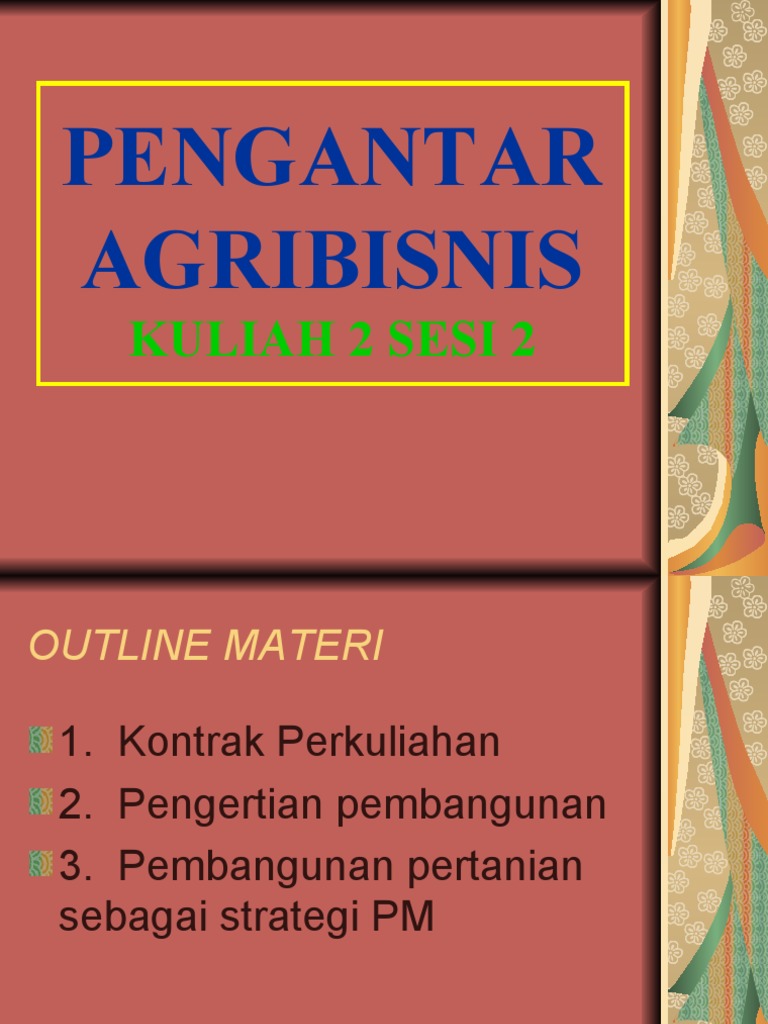 AGRIBISNIS | PDF