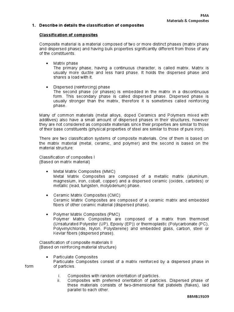 PMA - Materials & Composites | PDF | Composite Material | Concrete