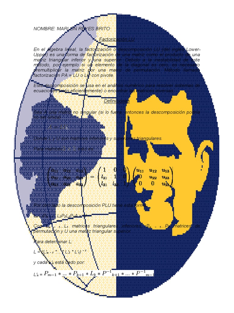 Matriz Lu | Descargar gratis PDF | Matriz (Matemáticas) | Álgebra