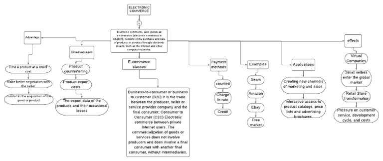 Mapa Conceptual E-Commerce. | PDF | E Commerce | Mass Media