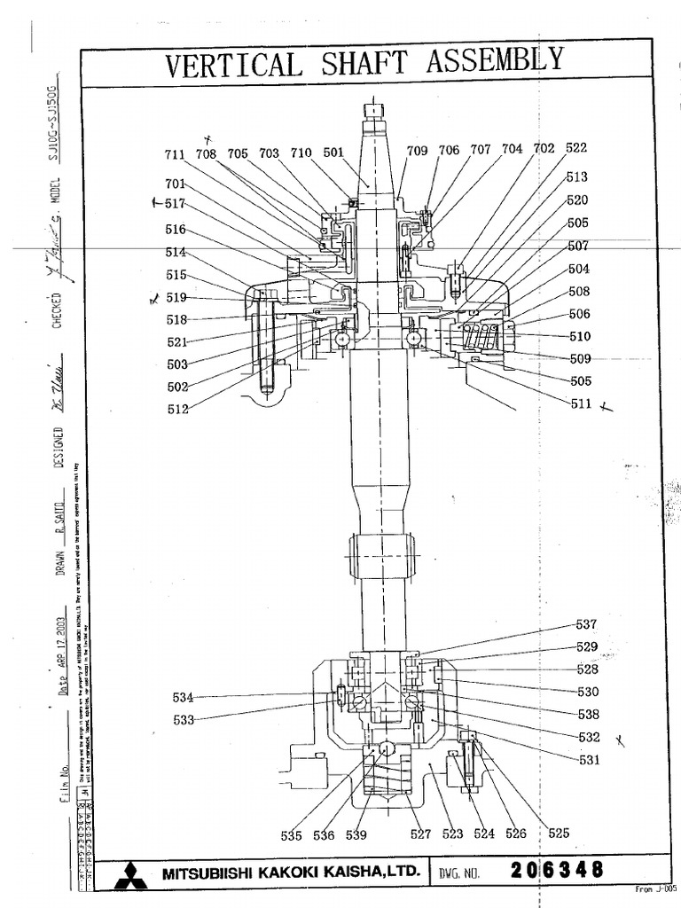 Vertical Shaft Assembly (206348) | PDF
