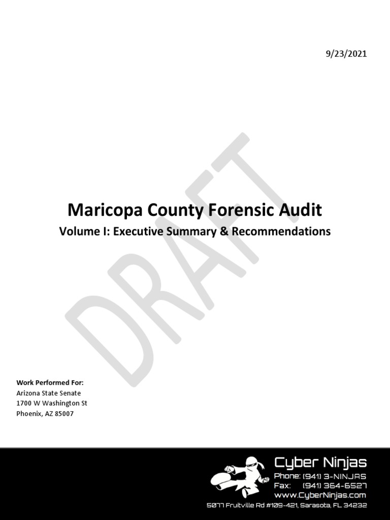 Executive Summary of Maricopa County Forensic Audit | PDF | Voting ...