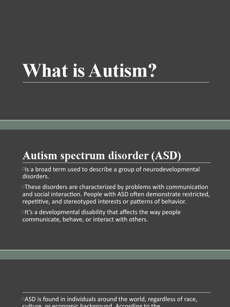What Is Autism | PDF | Autism | Autism Spectrum