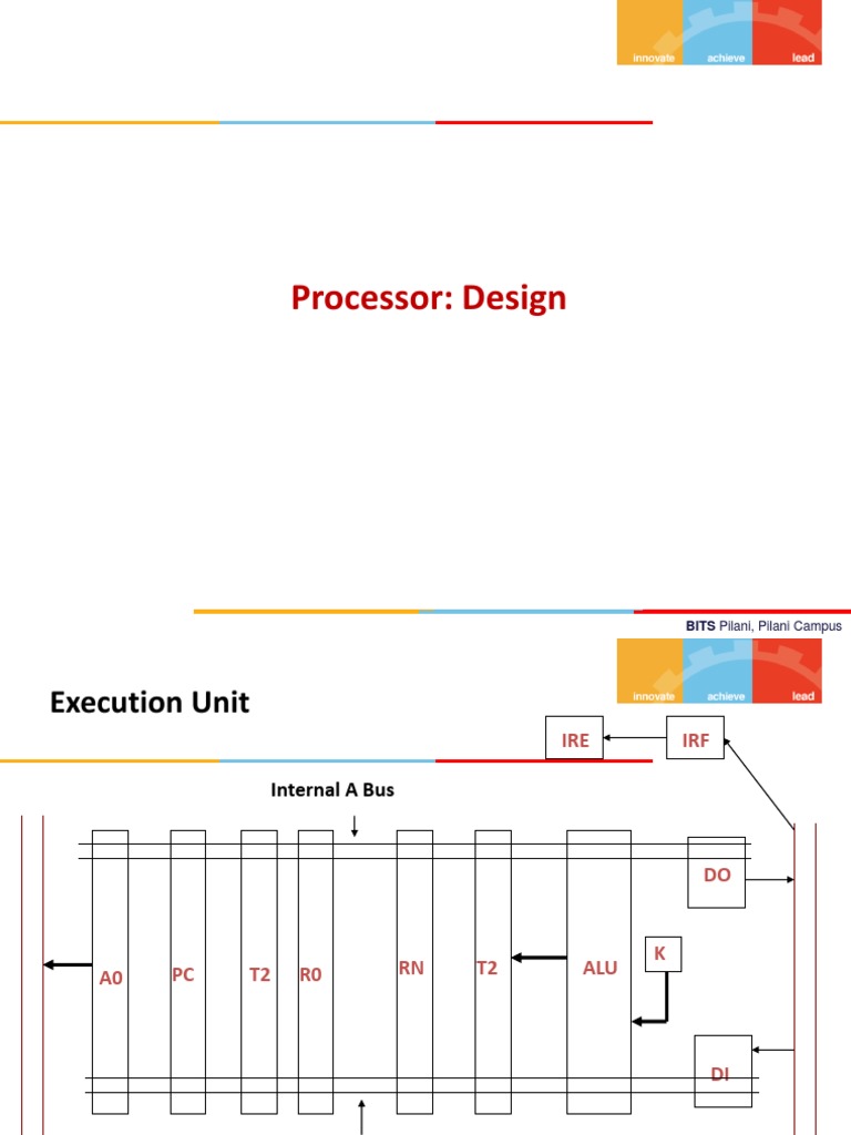 Processor: Design: BITS Pilani, Pilani Campus | PDF | Central ...