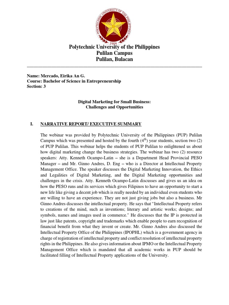 Polytechnic University of The Philippines Pulilan Campus Pulilan ...