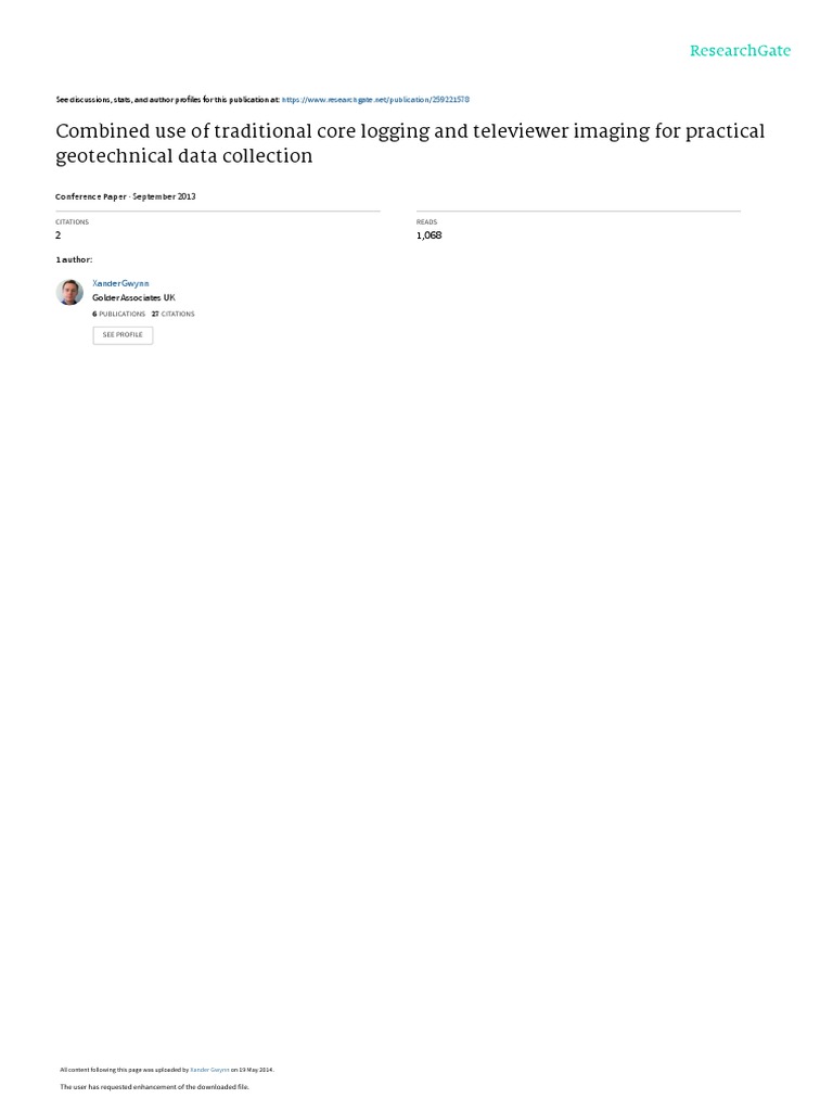 Combined Use of Traditional Core Logging and Televiewer Imaging For ...