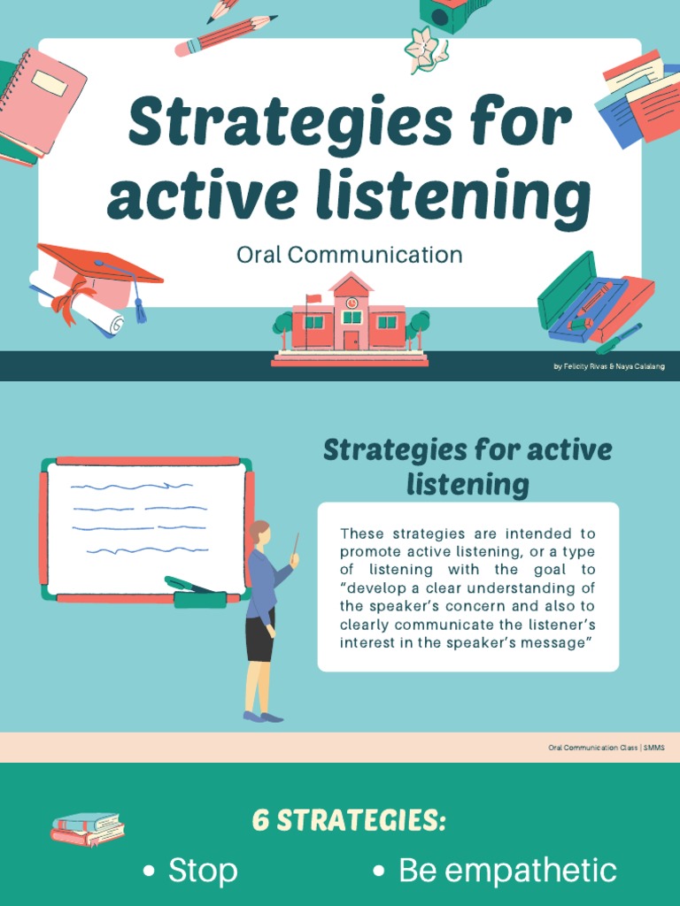 Strategies For Active Listening | PDF | Communication | Human Communication