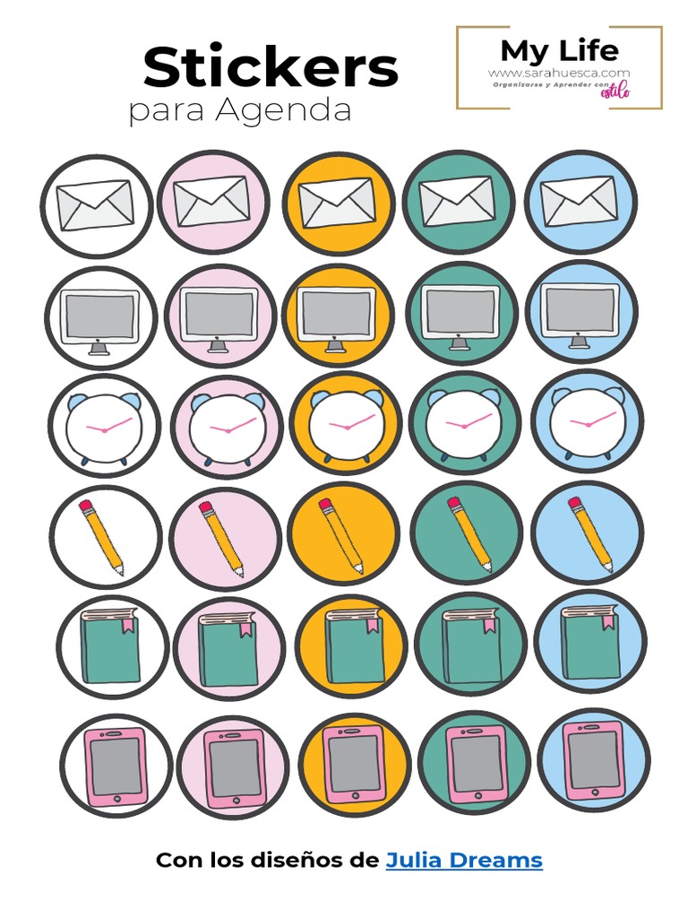Stickers para Agenda 20 | PDF
