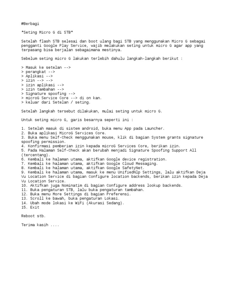 Micro-G Seting | PDF