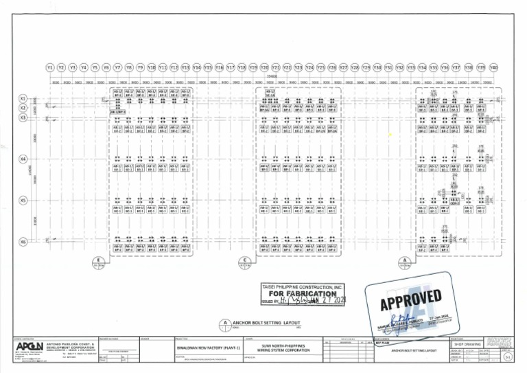 (Area-A) Steel Structure Fabrication Drawing 1 | PDF