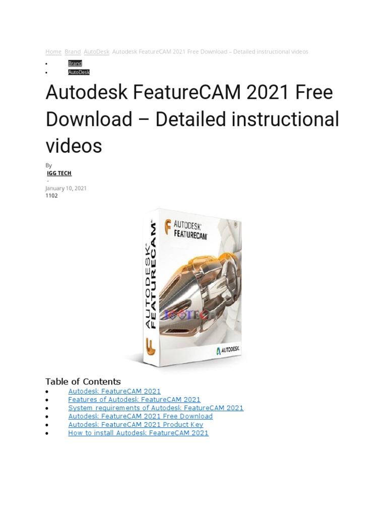 Autodesk Featurecam 2021 Free Download - Detailed Instructional Videos | PDF | Numerical Control ...