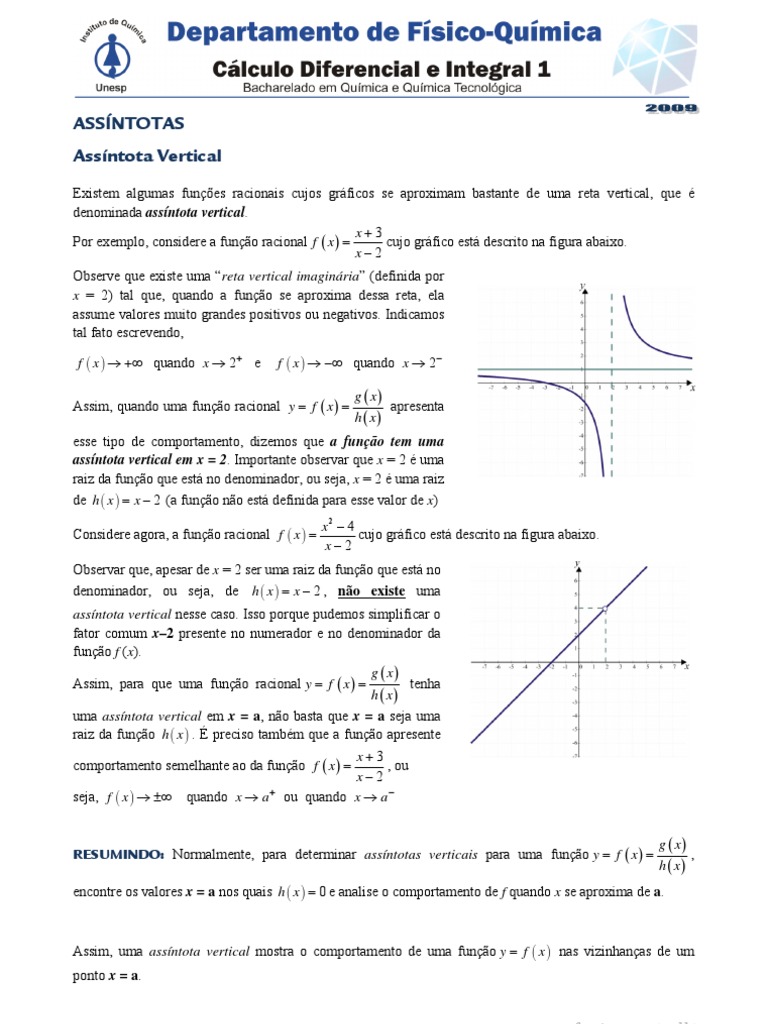 Assíntotas | PDF | Assíntota | Função (Matemática)