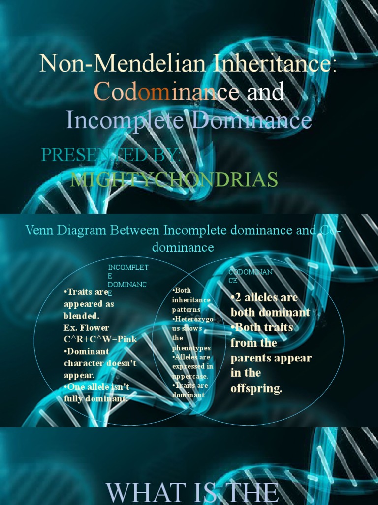 Non Mendelian Inheritance | PDF | Dominance (Genetics) | Heredity