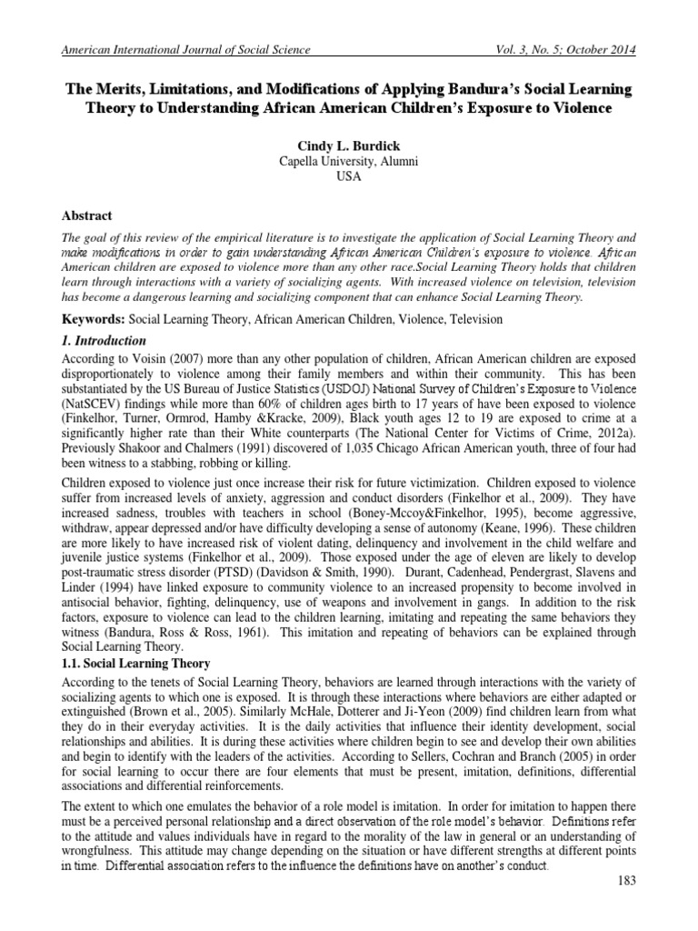 18 Social Learning Theory | PDF | Mental Disorder | Violence