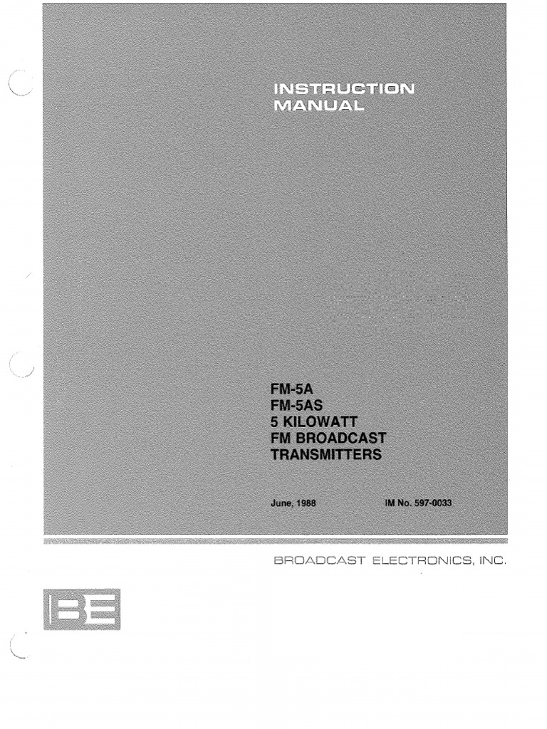 FM-5A FM-5AS Techncial Manual | PDF