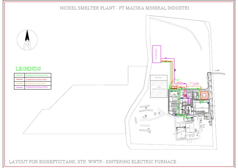 Layout STP, WWTP - Sef - 2021.09.03 | PDF | Sewage Treatment | Furnace