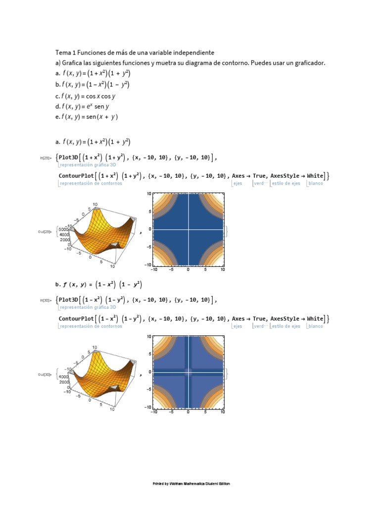 Graficas de Contorno I | PDF