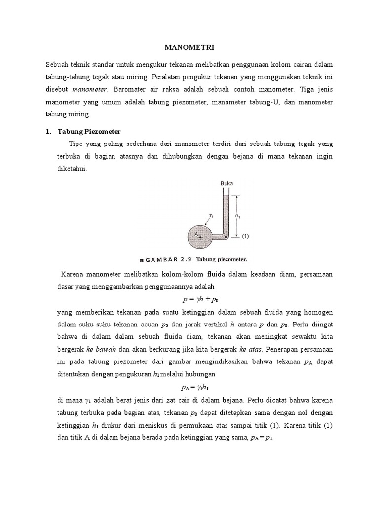 Tabung Piezometer | PDF