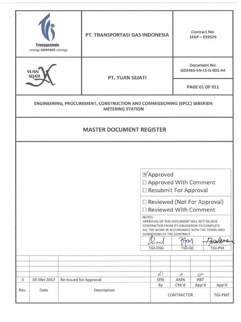 Master Document Register | PDF