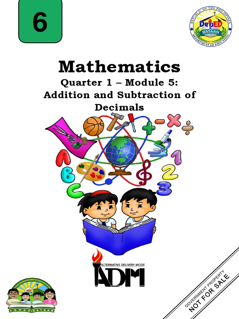 Mathematics Quarter 1 Module 5 Addition And Subtraction Of Decimals