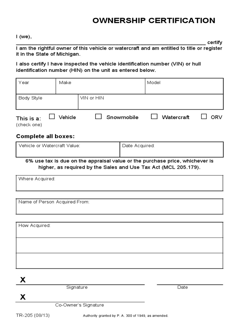 Vehicle Ownership Certification Guide | PDF | Real Estate Appraisal ...