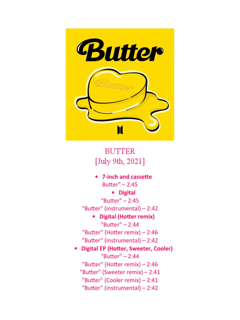 BTS Butter Album Cover | PDF