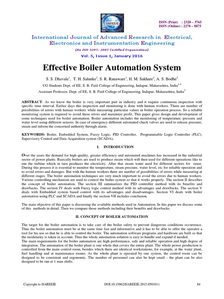 Boiler Automation | PDF | Control Theory | Automation