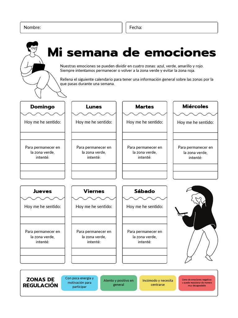 DIARIO semanal-DE-EMOCIONES | PDF