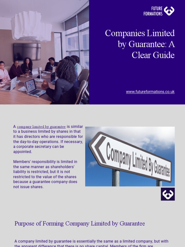 Companies Limited by Guarantee A Clear Guide | PDF | Guarantee ...