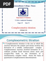 Complexometric Titration | PDF | Coordination Complex | Chemistry
