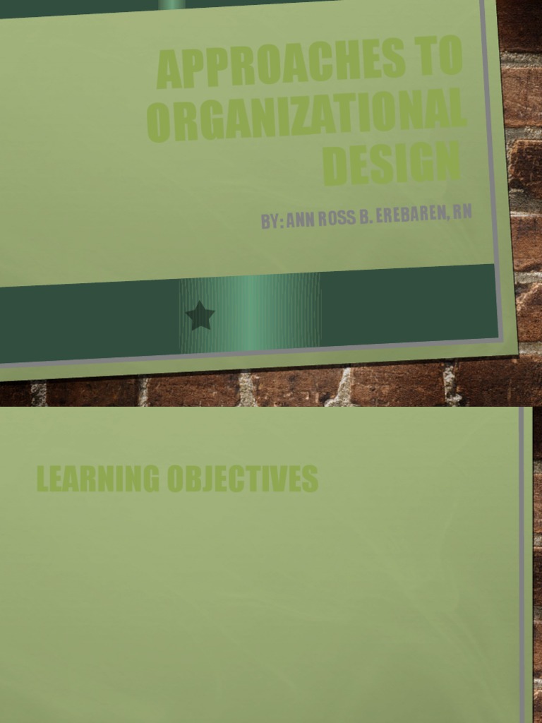 Approaches To Organizational Design | PDF | Organizational Structure ...