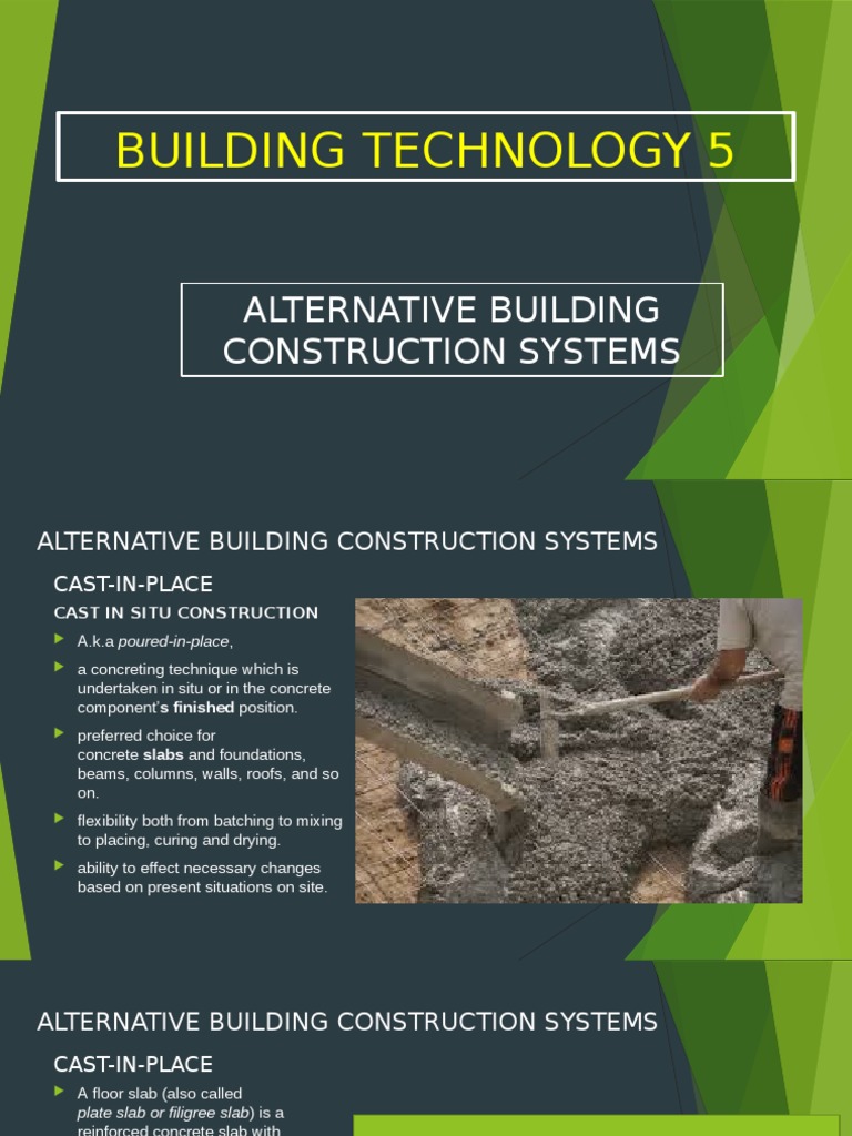 Building Technology 5: Alternative Building Construction Systems | PDF ...