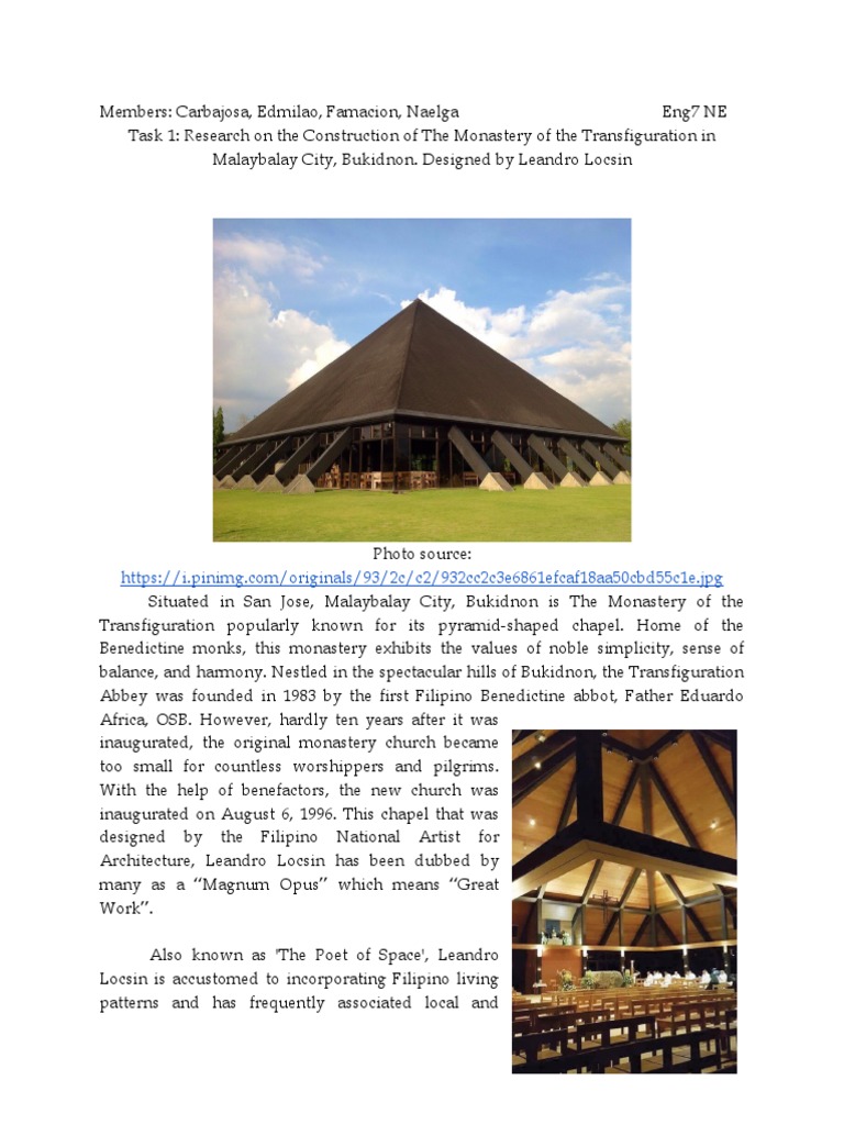 Task 1 The Construction of The Monastery of The Transfiguration in ...