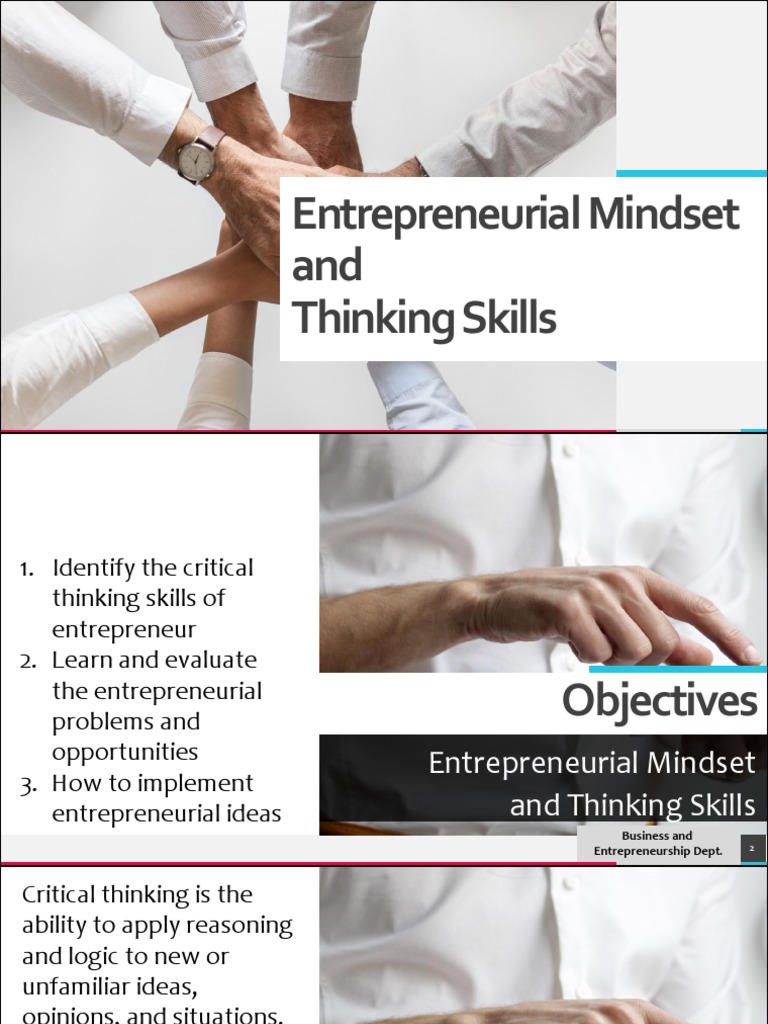 Cultivating an Entrepreneurial Mindset: Developing Critical Thinking ...