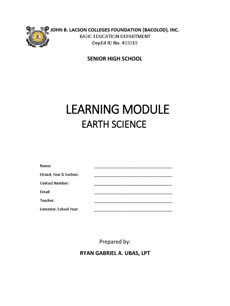 Earth Science 11 Module (Week 1-5) | PDF | Universe | Big Bang