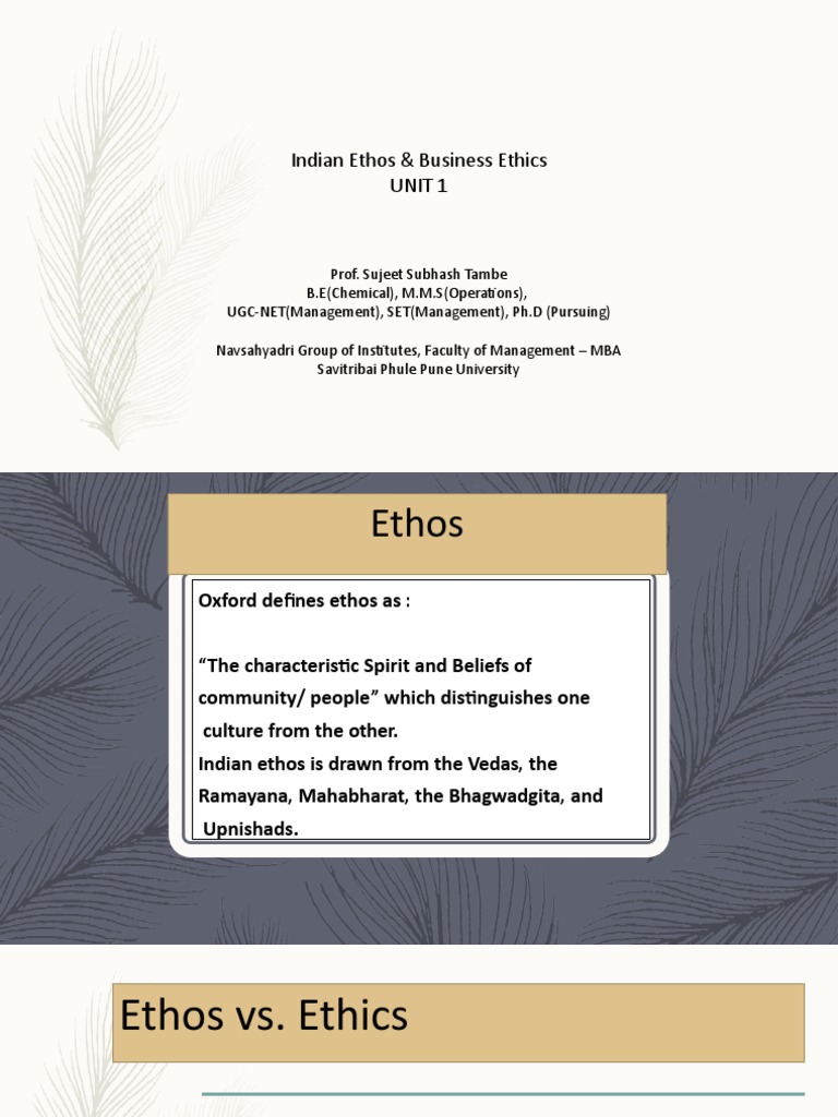 Applying Indian Ethical Values to Business: An Overview of the Key ...